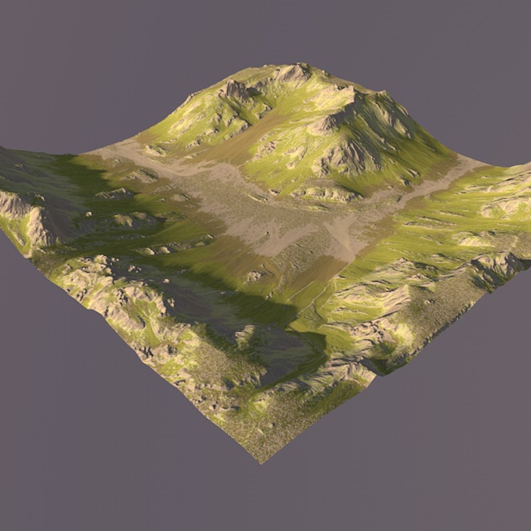 3d Mountain Maps Terrain Model
