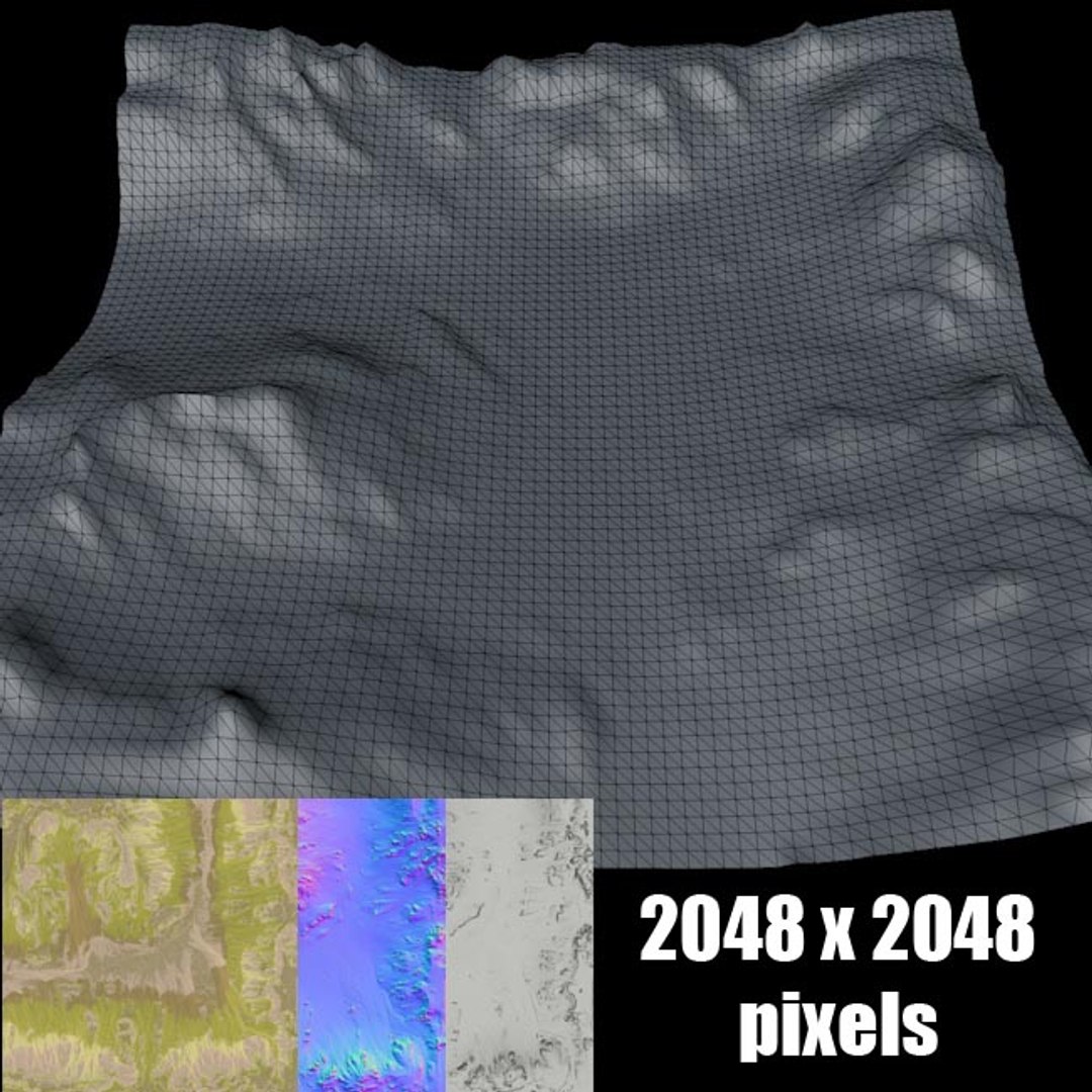 3d Mountain Maps Terrain Model