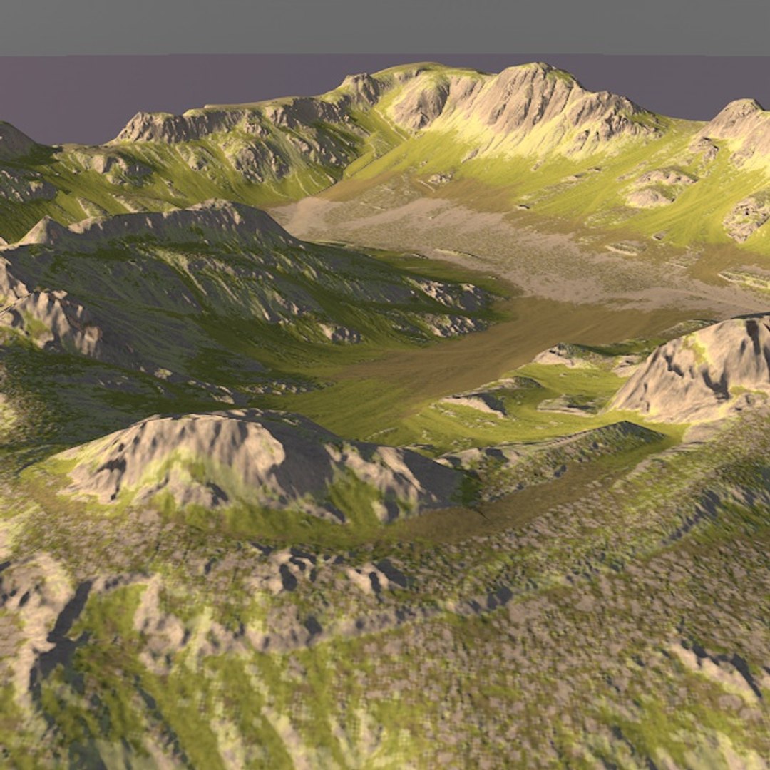 3d Mountain Maps Terrain Model