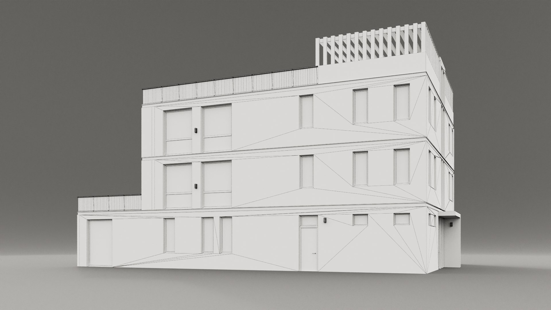 3D model modern multiplex building - TurboSquid 1639948