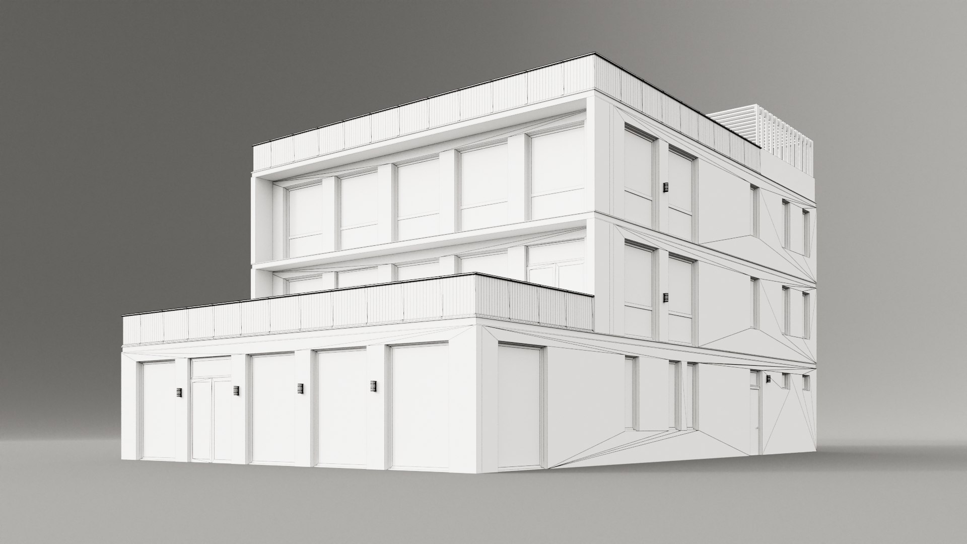 3D model modern multiplex building - TurboSquid 1639948