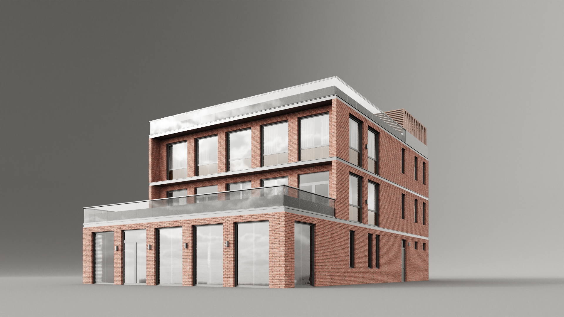 3D model modern multiplex building - TurboSquid 1639948