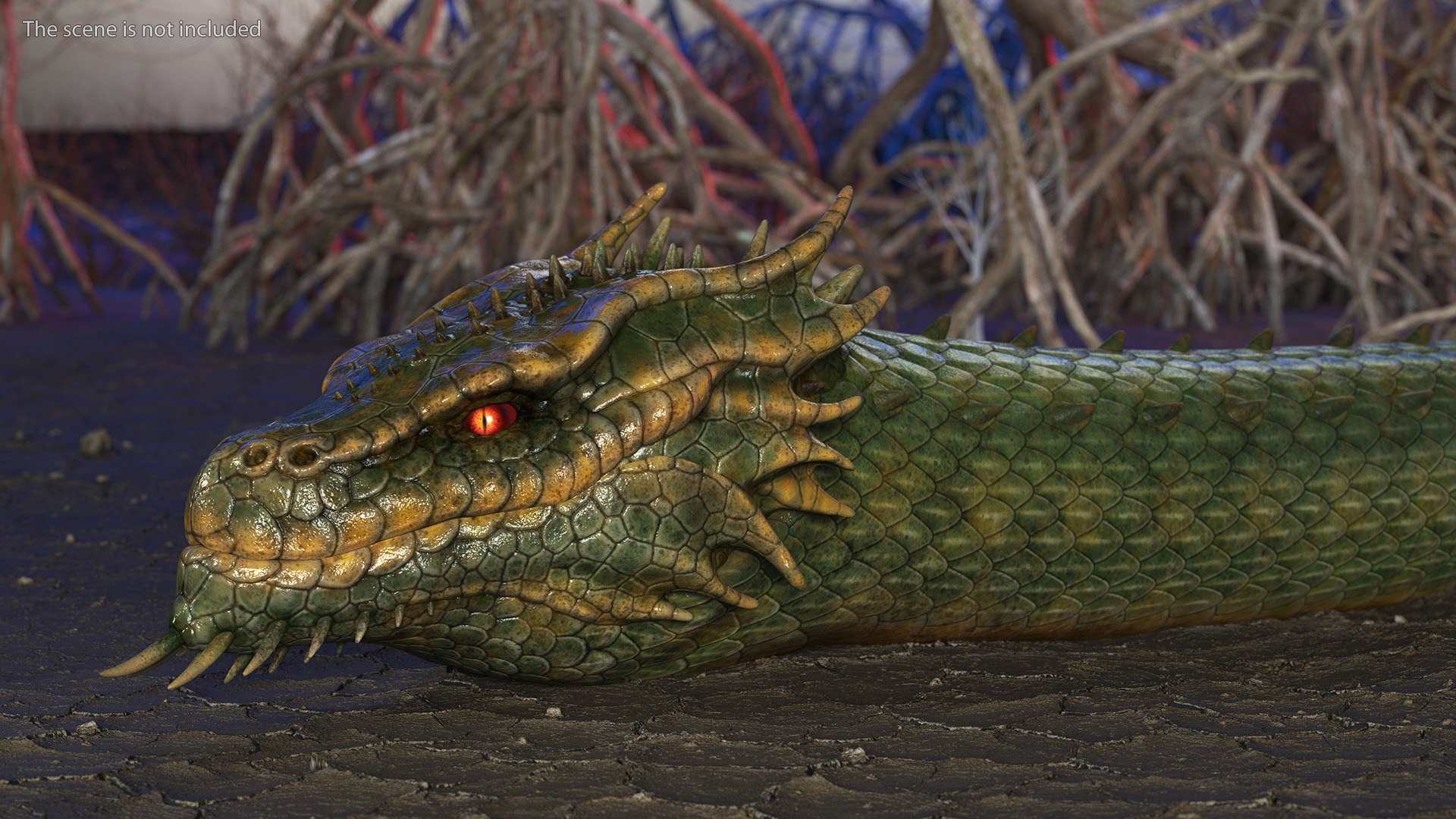 Mythical Serpentine Dragon Rigged For Maya 3D Model - TurboSquid 2287868