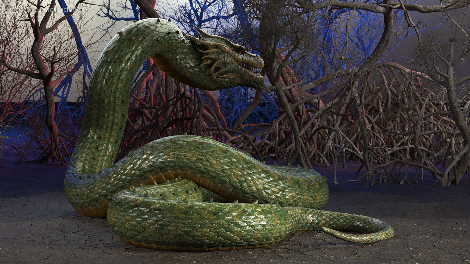 Mythical Serpentine Dragon Rigged For Maya 3D Model - TurboSquid 2287868