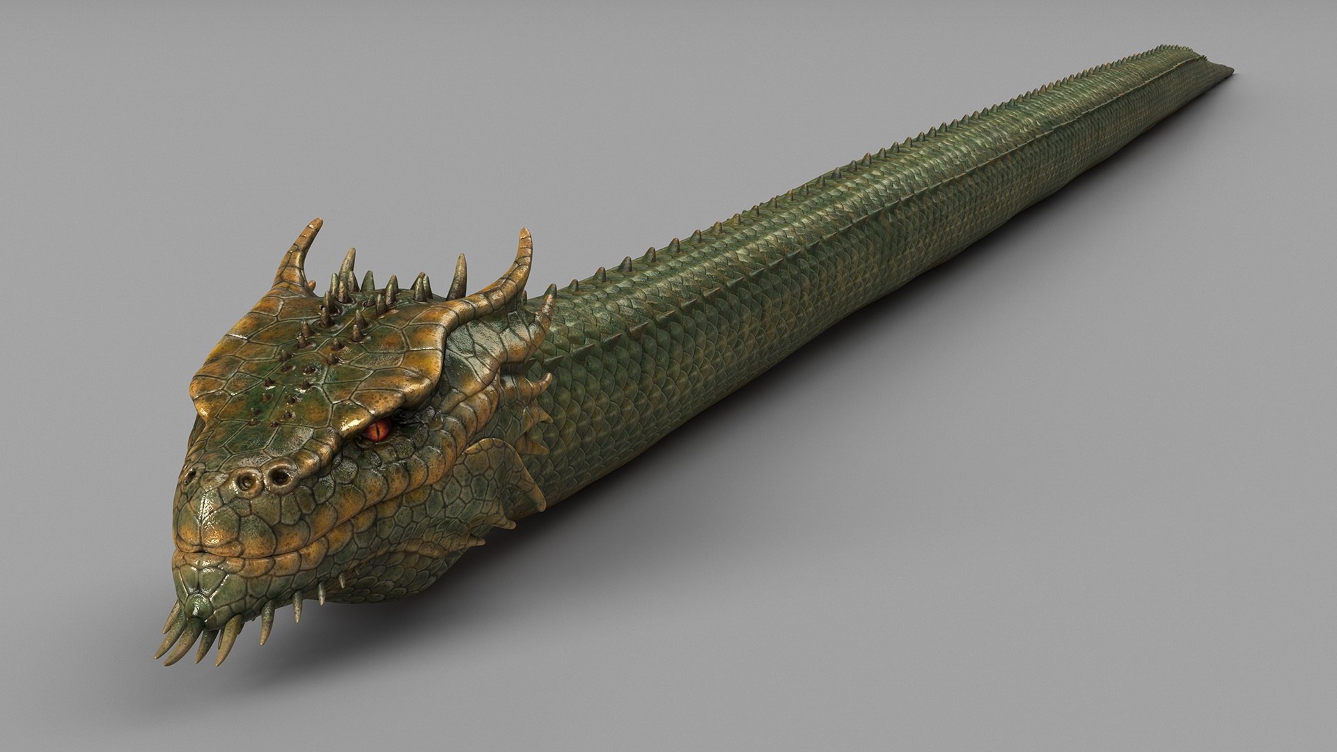 Mythical Serpentine Dragon Rigged For Maya 3D Model - TurboSquid 2287868