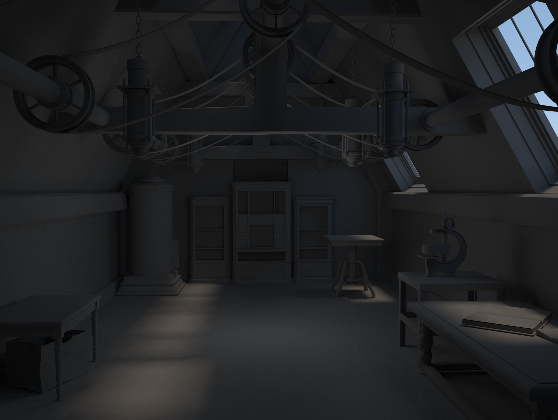 Old attic 3D model - TurboSquid 1712588