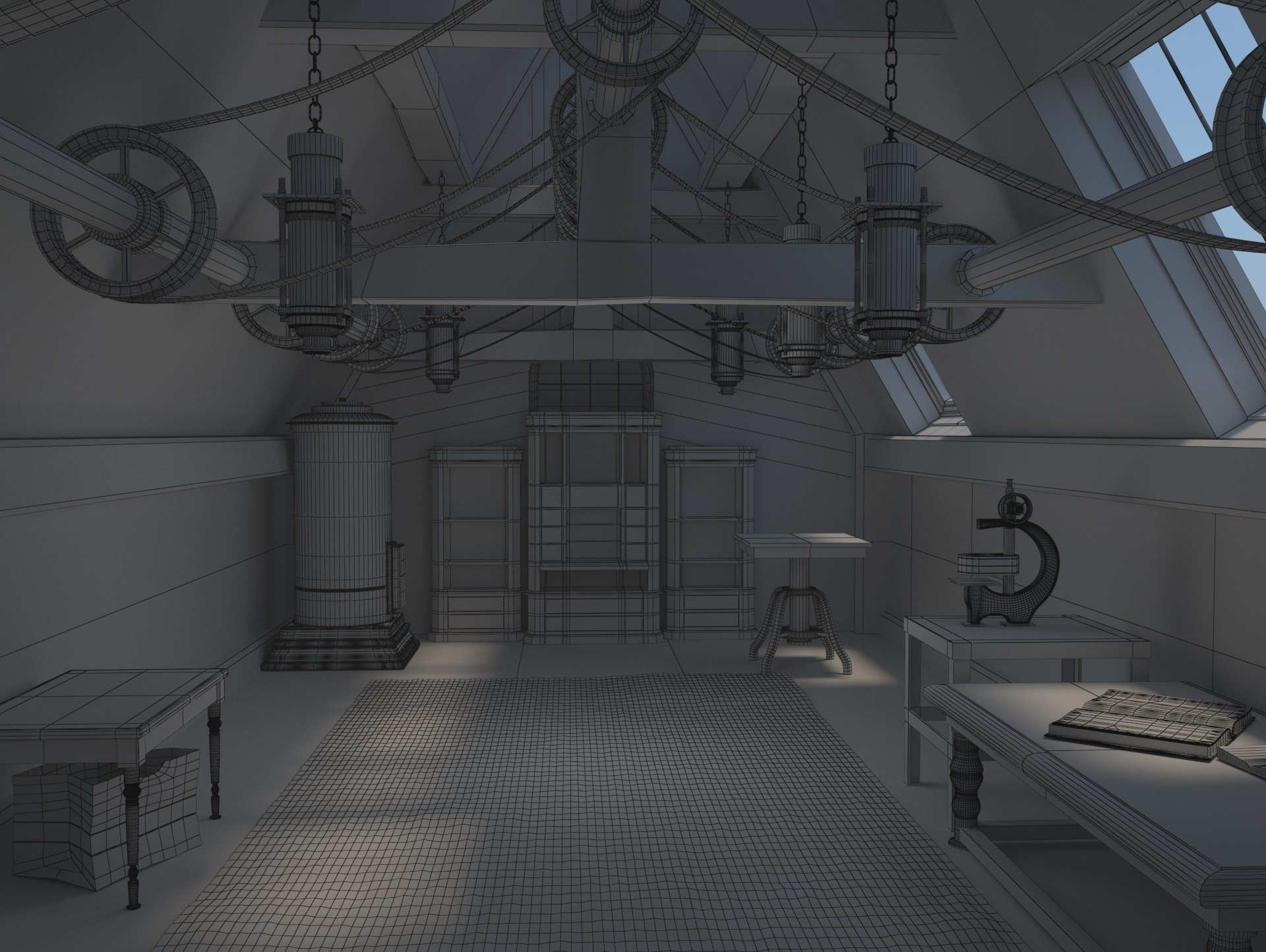 Old attic 3D model - TurboSquid 1712588