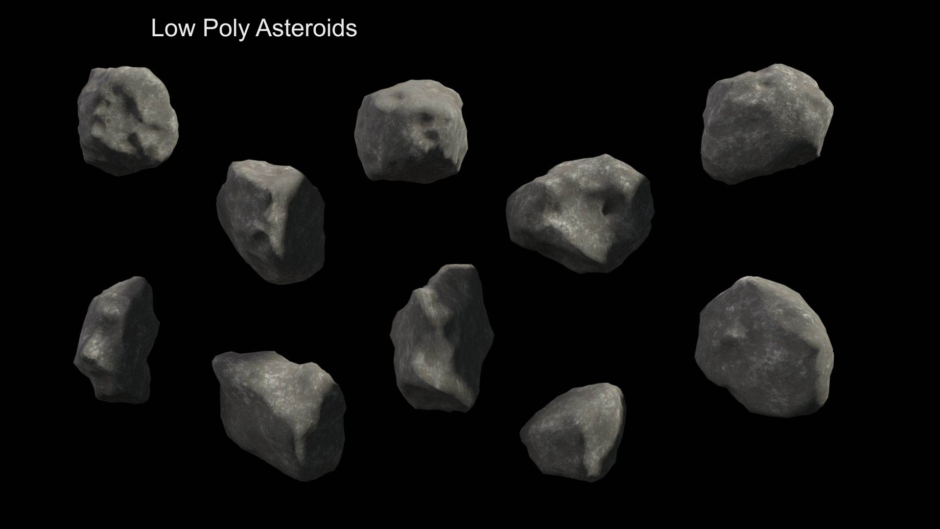 Set 10 Asteroids - 3ds