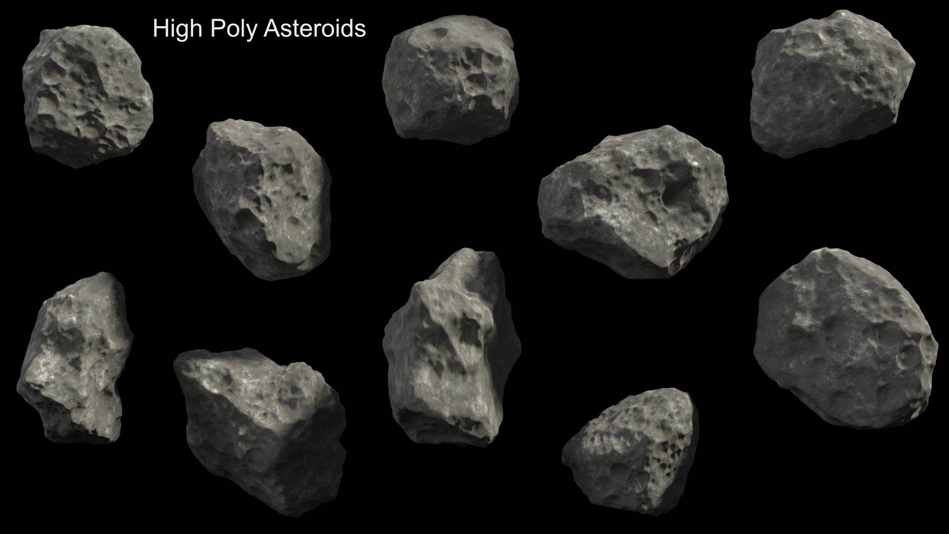 Set 10 Asteroids - 3ds