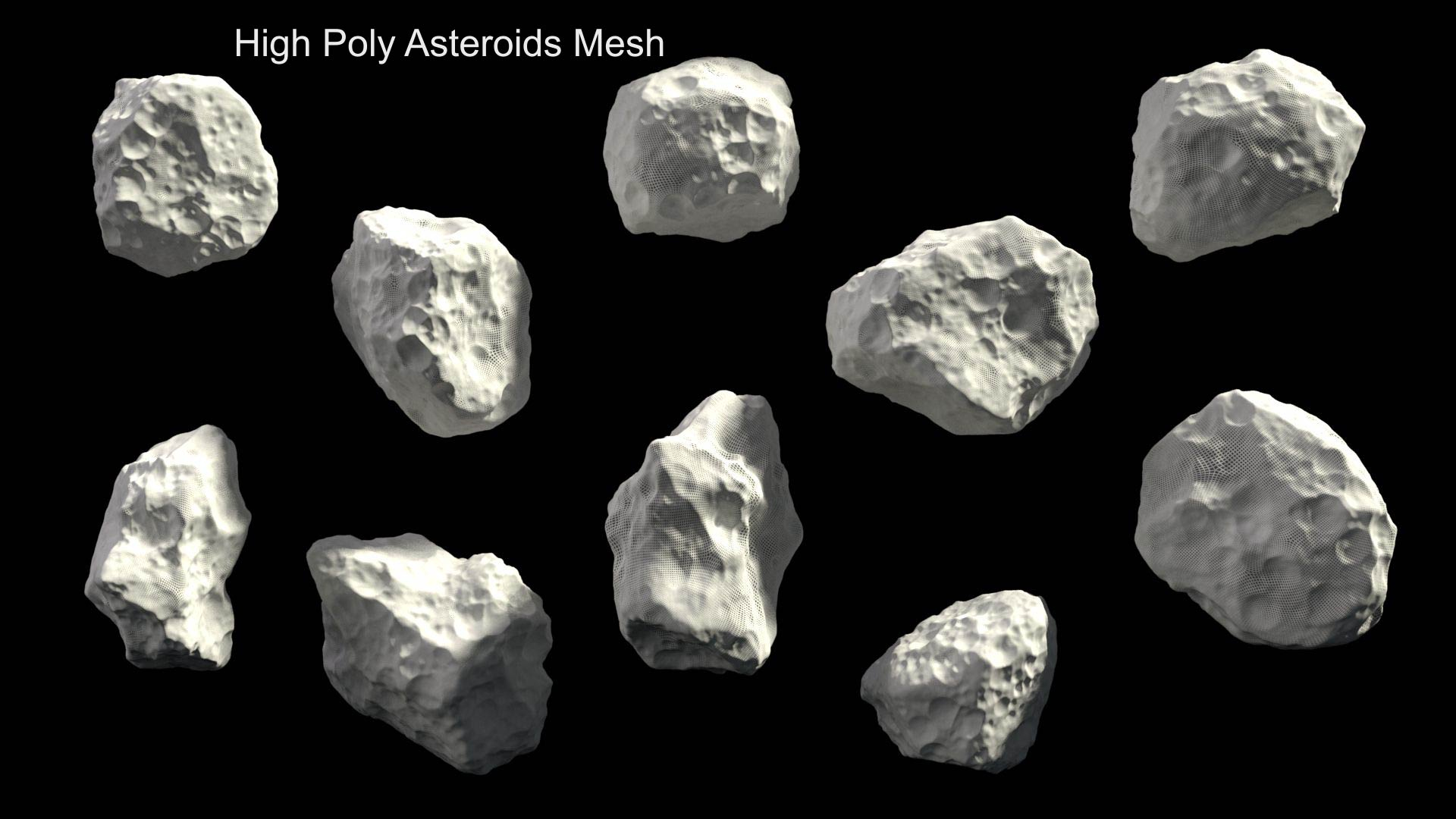 Set 10 Asteroids - 3ds