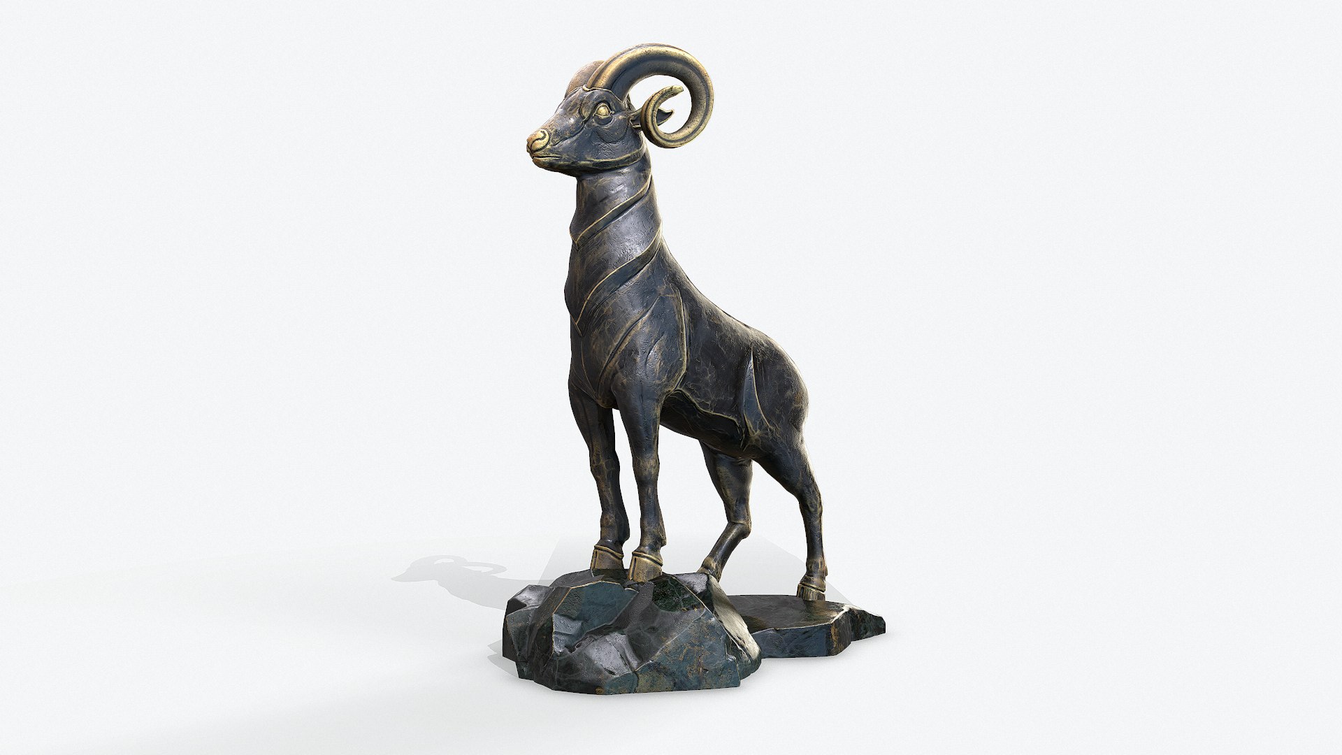 Goat Sculpture 3D Model - TurboSquid 2158765