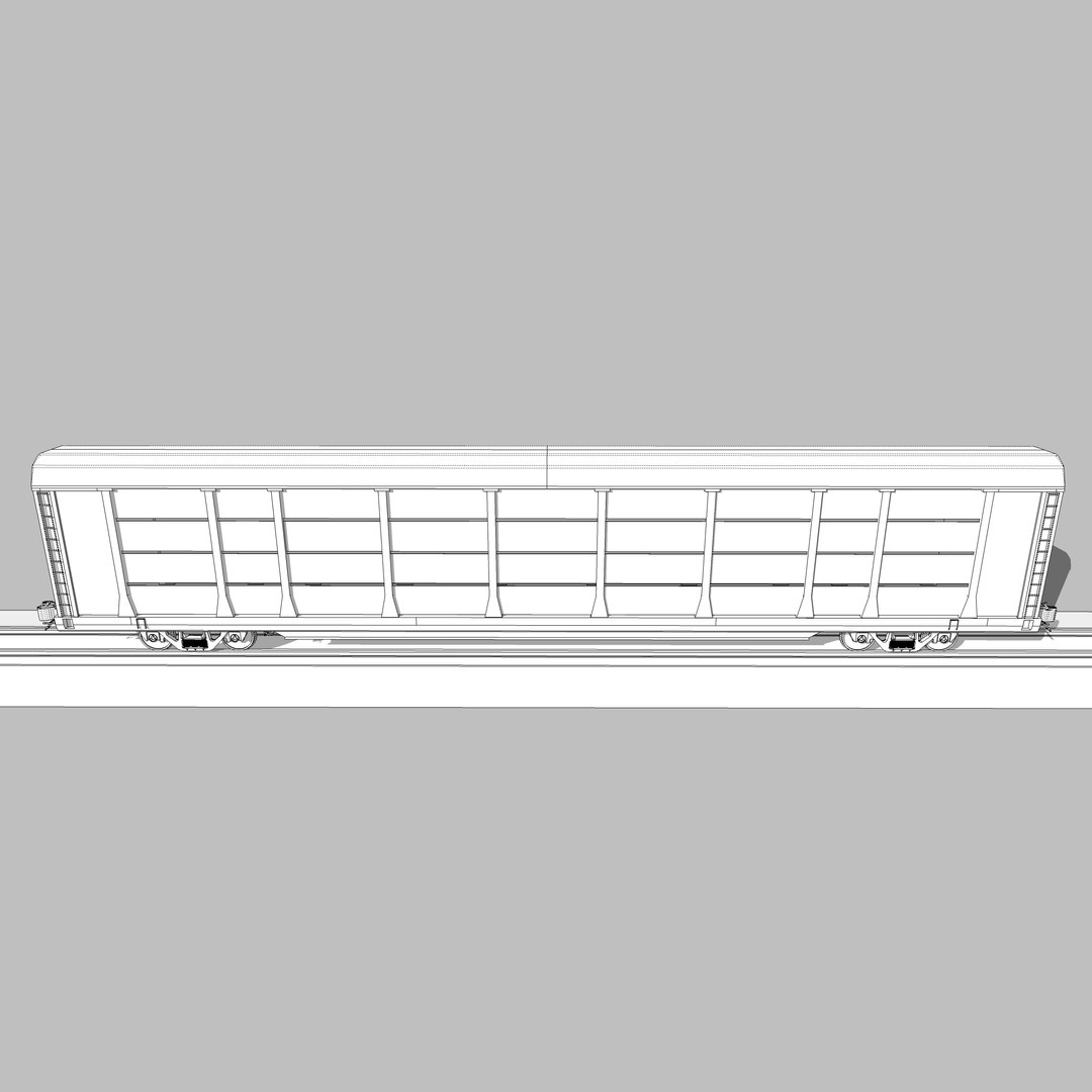 3d Train Car Autorack Model