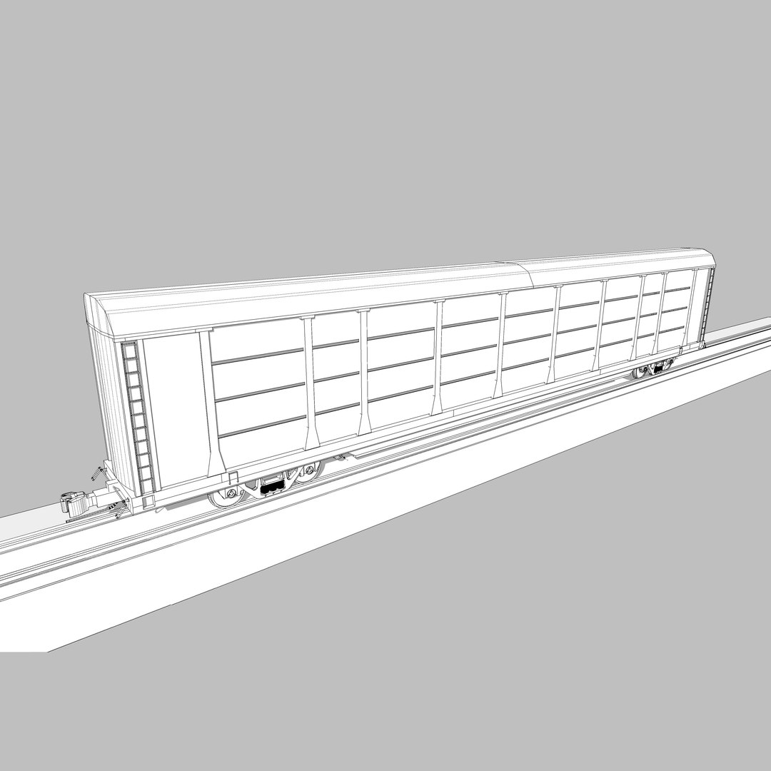 3d Train Car Autorack Model