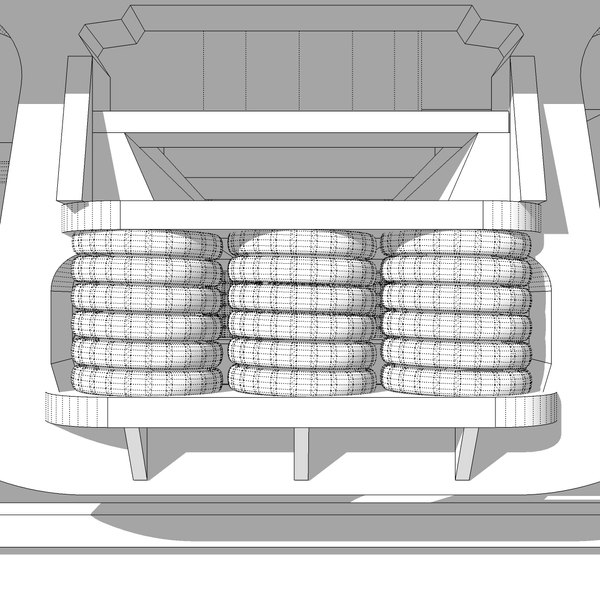 3d train car autorack model