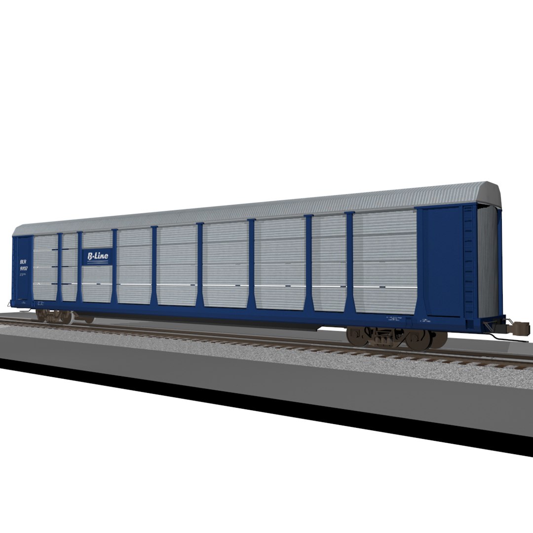 3d Train Car Autorack Model