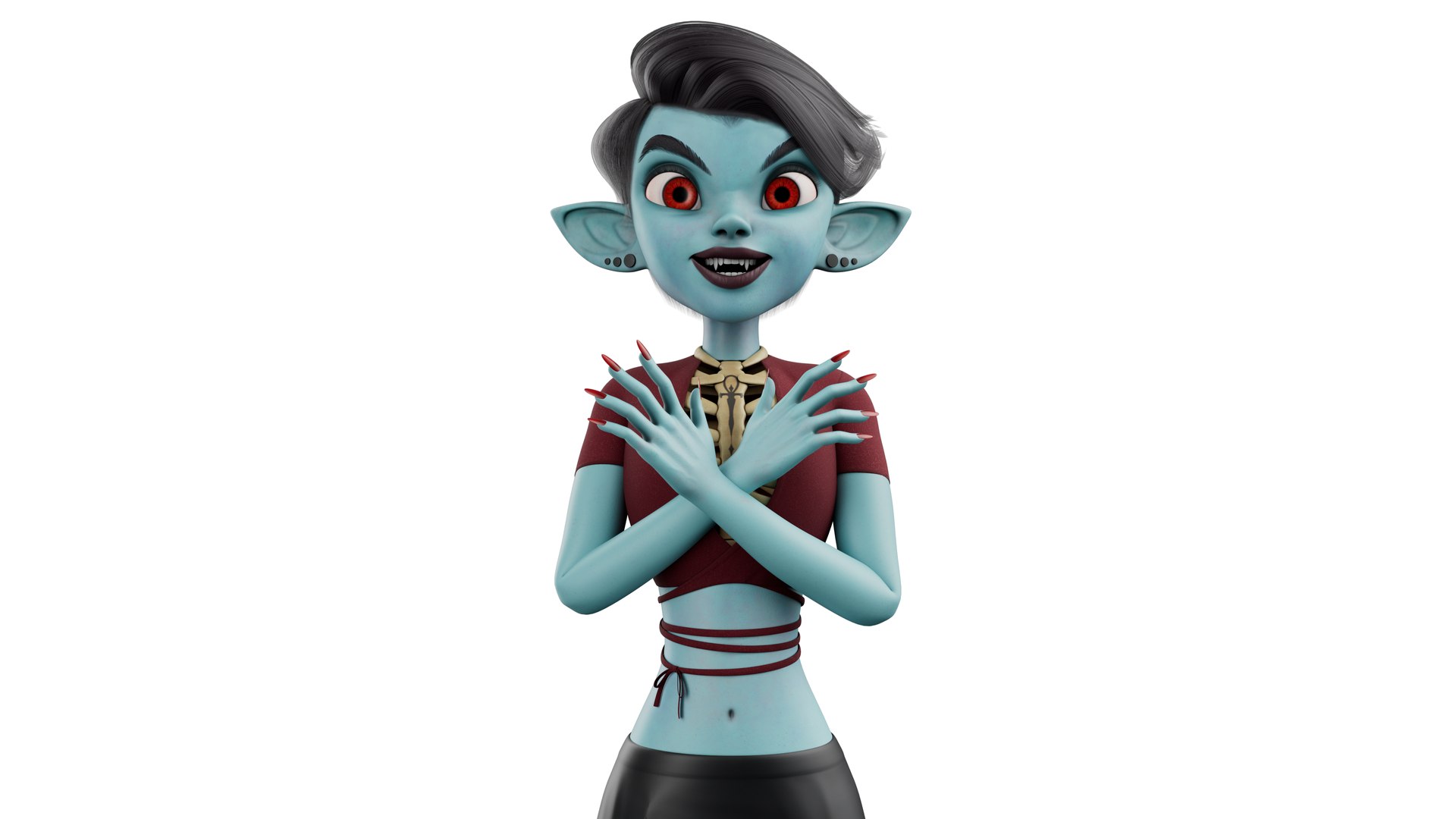 3D Model Semi-Realistic Female GHOST Character With Rig - TurboSquid ...