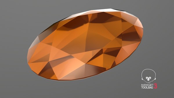 Oval Cut Amber 3D model - TurboSquid 1863007