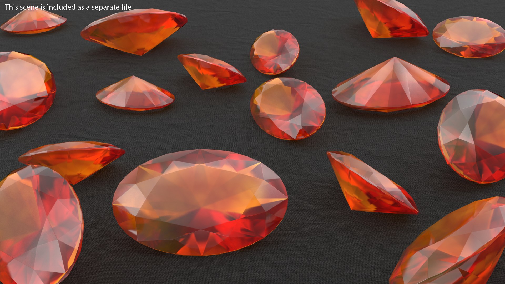 Oval Cut Amber 3D model - TurboSquid 1863007