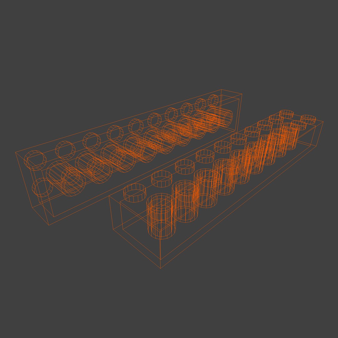 Piece Lego Brick 2x10 3d Obj