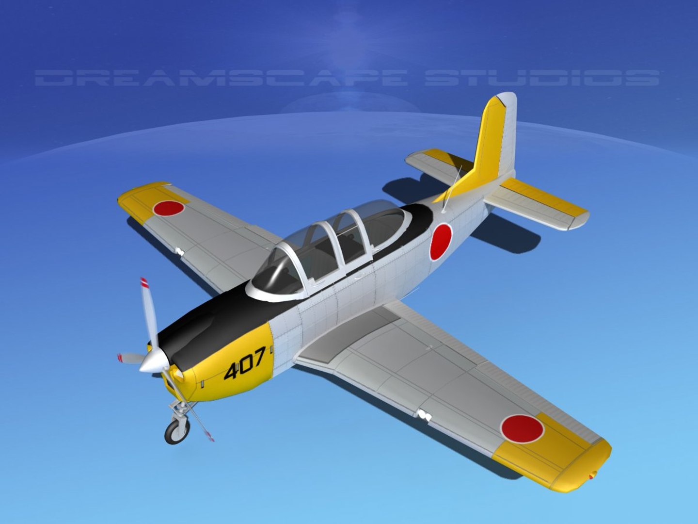 3D Model Beechcraft T-34 Mentor - TurboSquid 1218651