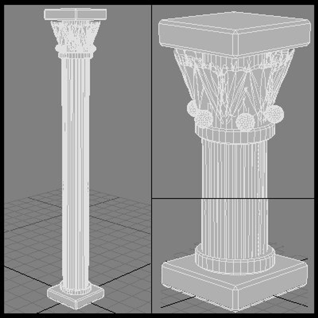 Corinthian Column 3d Model