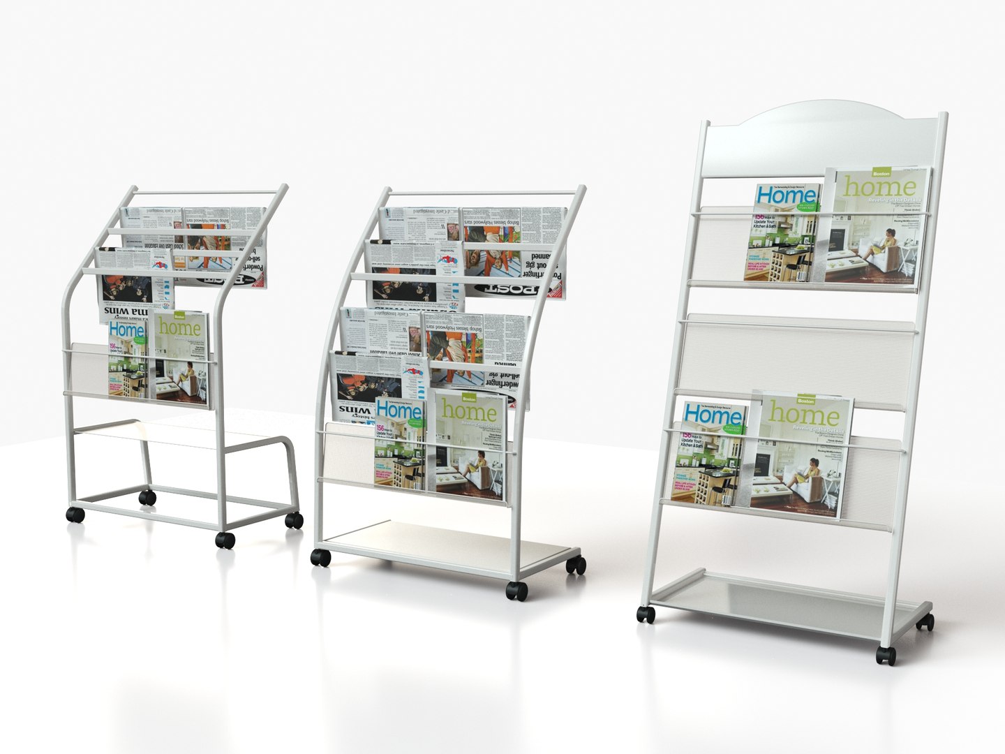 3D 3D Model Magazine Rack Collection Model - TurboSquid 2005062