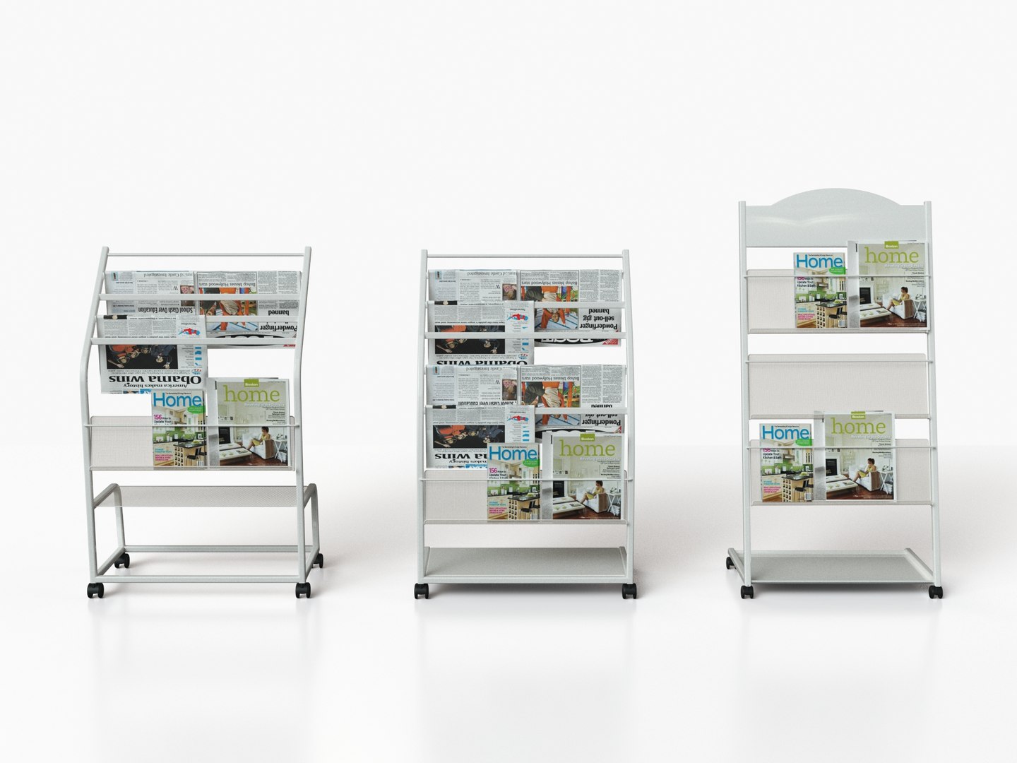 3D 3D Model Magazine Rack Collection Model - TurboSquid 2005062