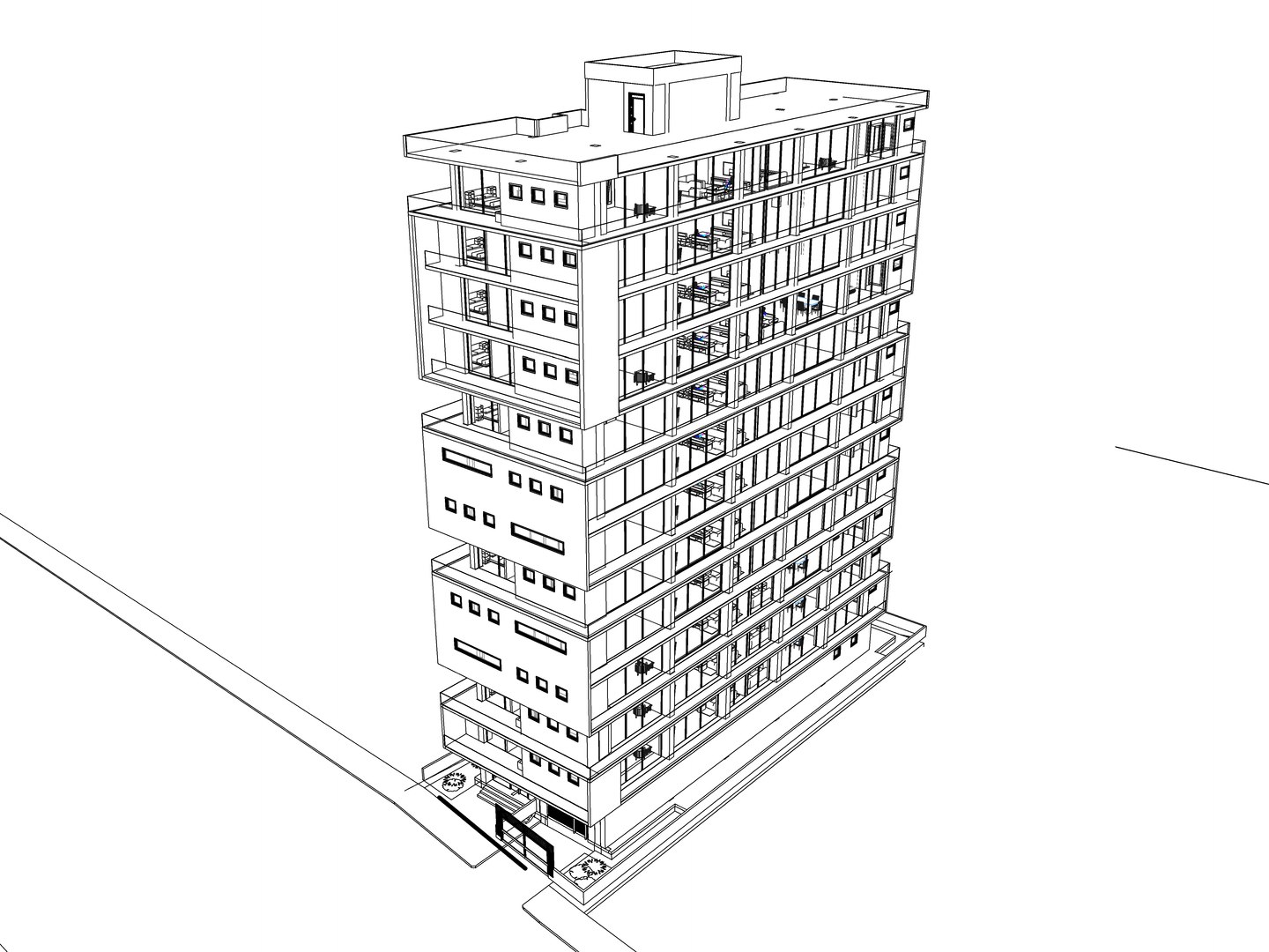 3D Model Modern High-rise Apartment - TurboSquid 2196992