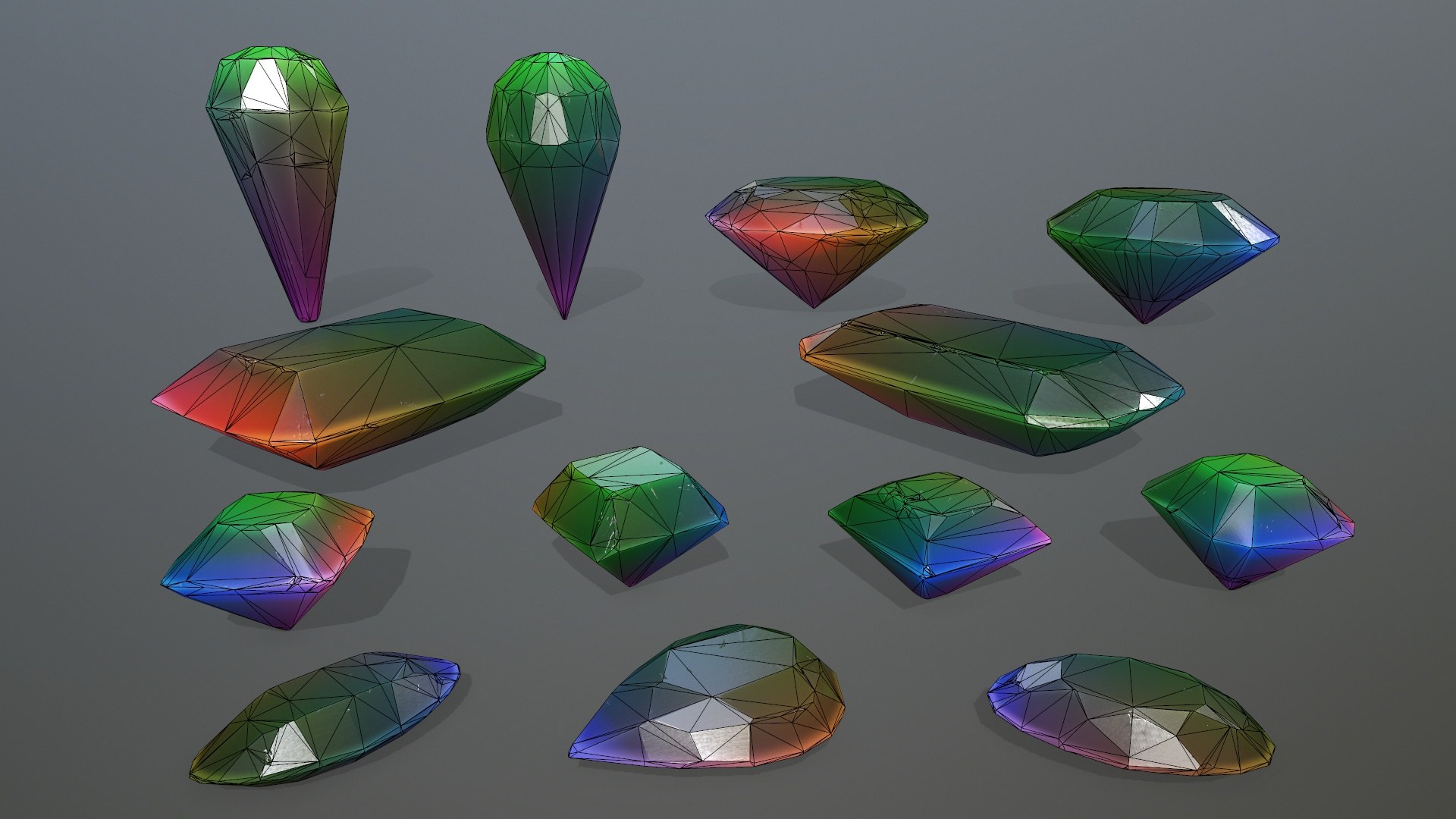 3D Gem Set Model - TurboSquid 1874831