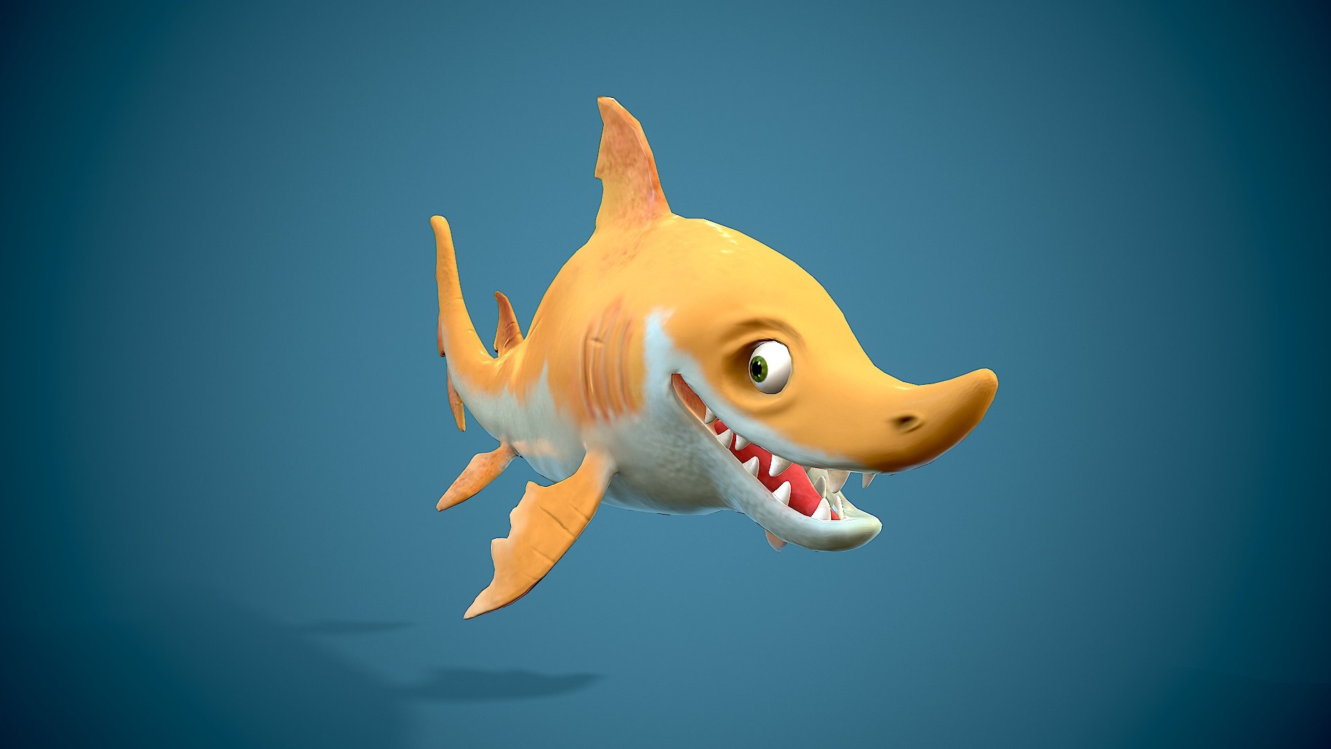 3D Model Cartoon Sand Shark - TurboSquid 2105529