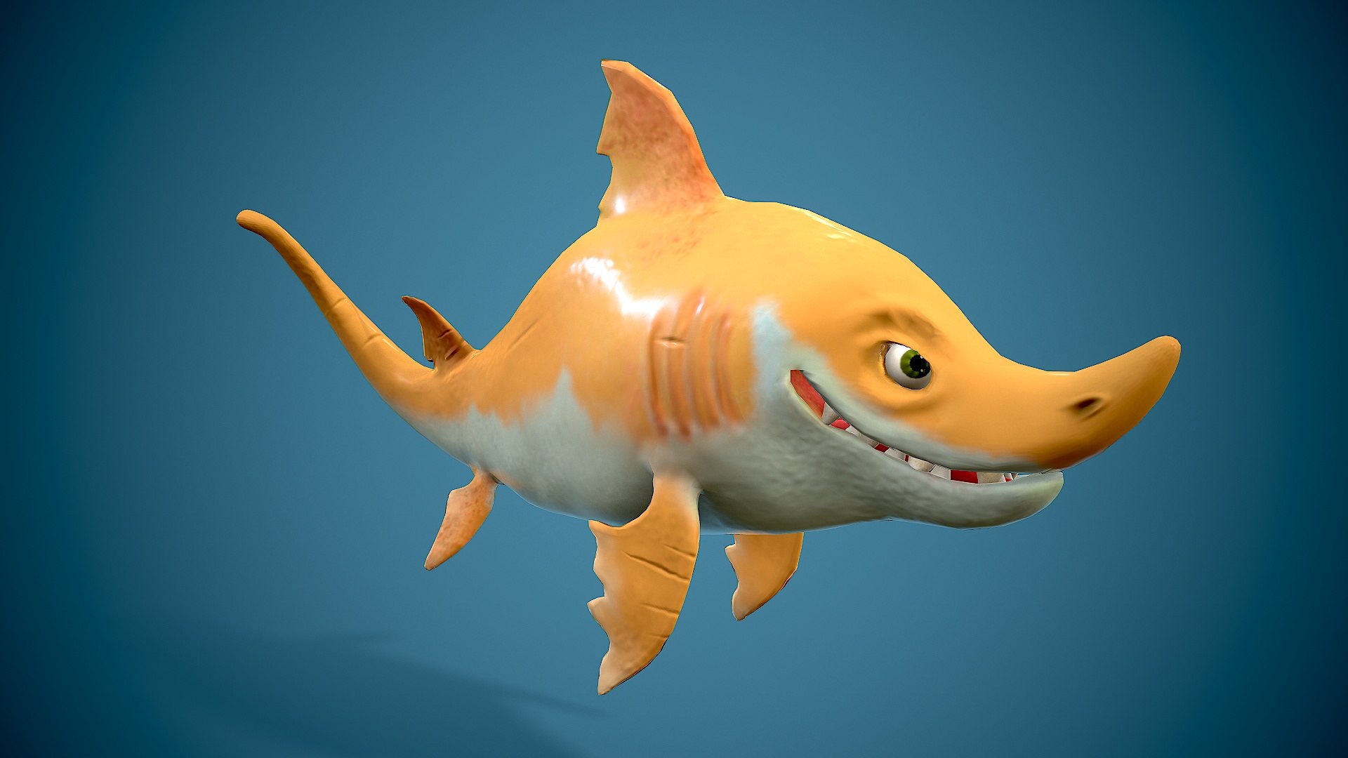 3D Model Cartoon Sand Shark - TurboSquid 2105529