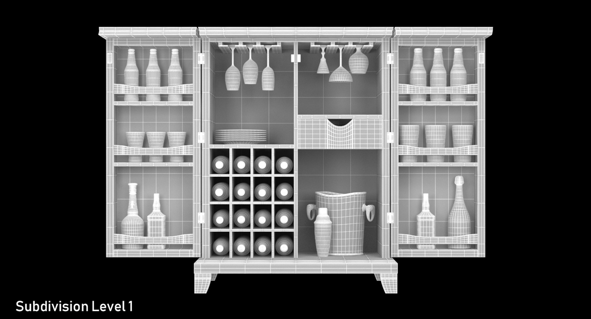 3D Model Mini Bar - TurboSquid 1264702