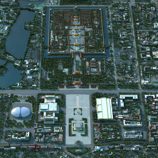 天安门广场和紫禁城3D模型 - TurboSquid 966454