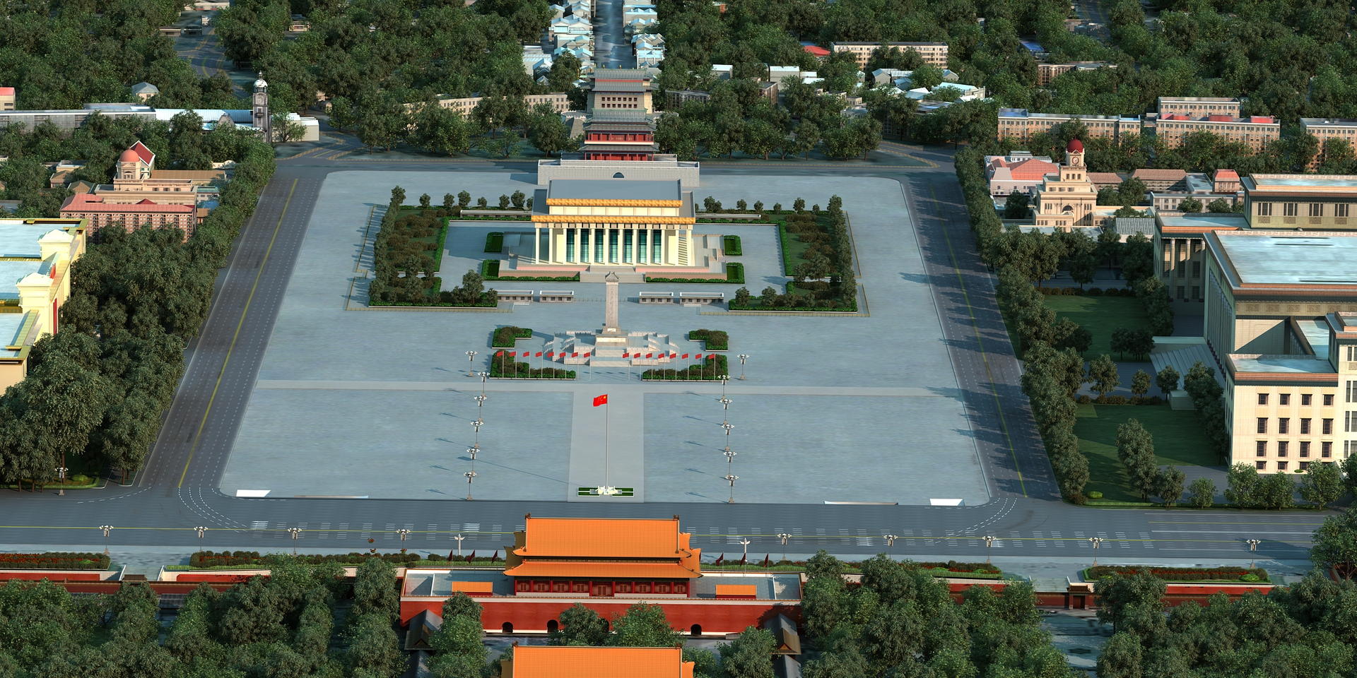 天安门广场和紫禁城3D模型 - TurboSquid 966454