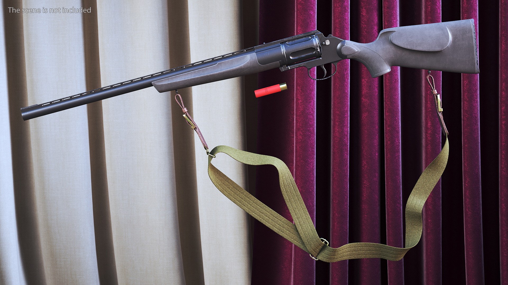 3D Russian Revolving Shotgun MTs255 Polymer Worn Rigged - TurboSquid ...