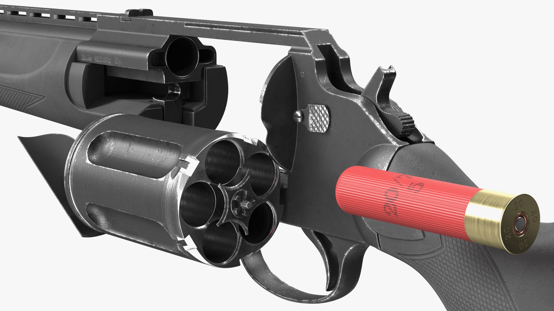 3D Russian Revolving Shotgun MTs255 Polymer Worn Rigged - TurboSquid ...