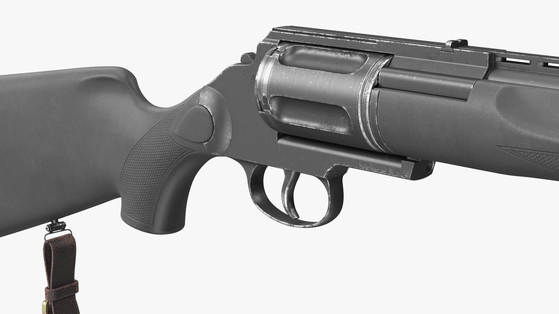 3D Russian Revolving Shotgun MTs255 Polymer Worn Rigged - TurboSquid ...