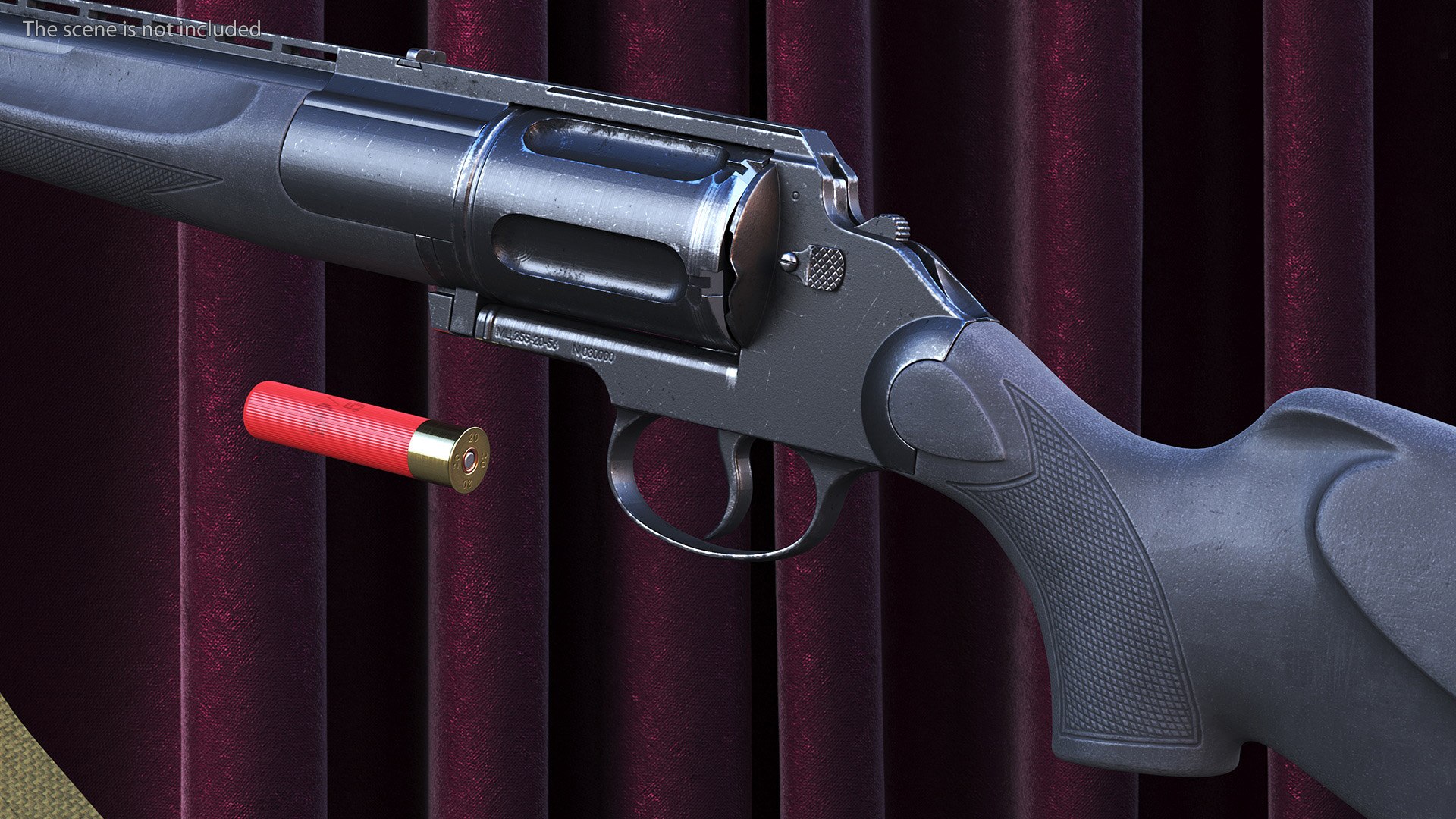 3D Russian Revolving Shotgun MTs255 Polymer Worn Rigged - TurboSquid ...