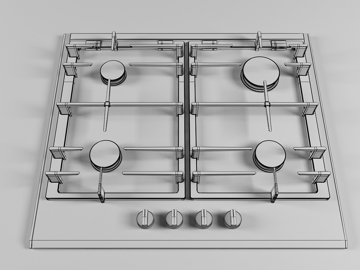 Kitchen Cooktop Model - TurboSquid 1298915