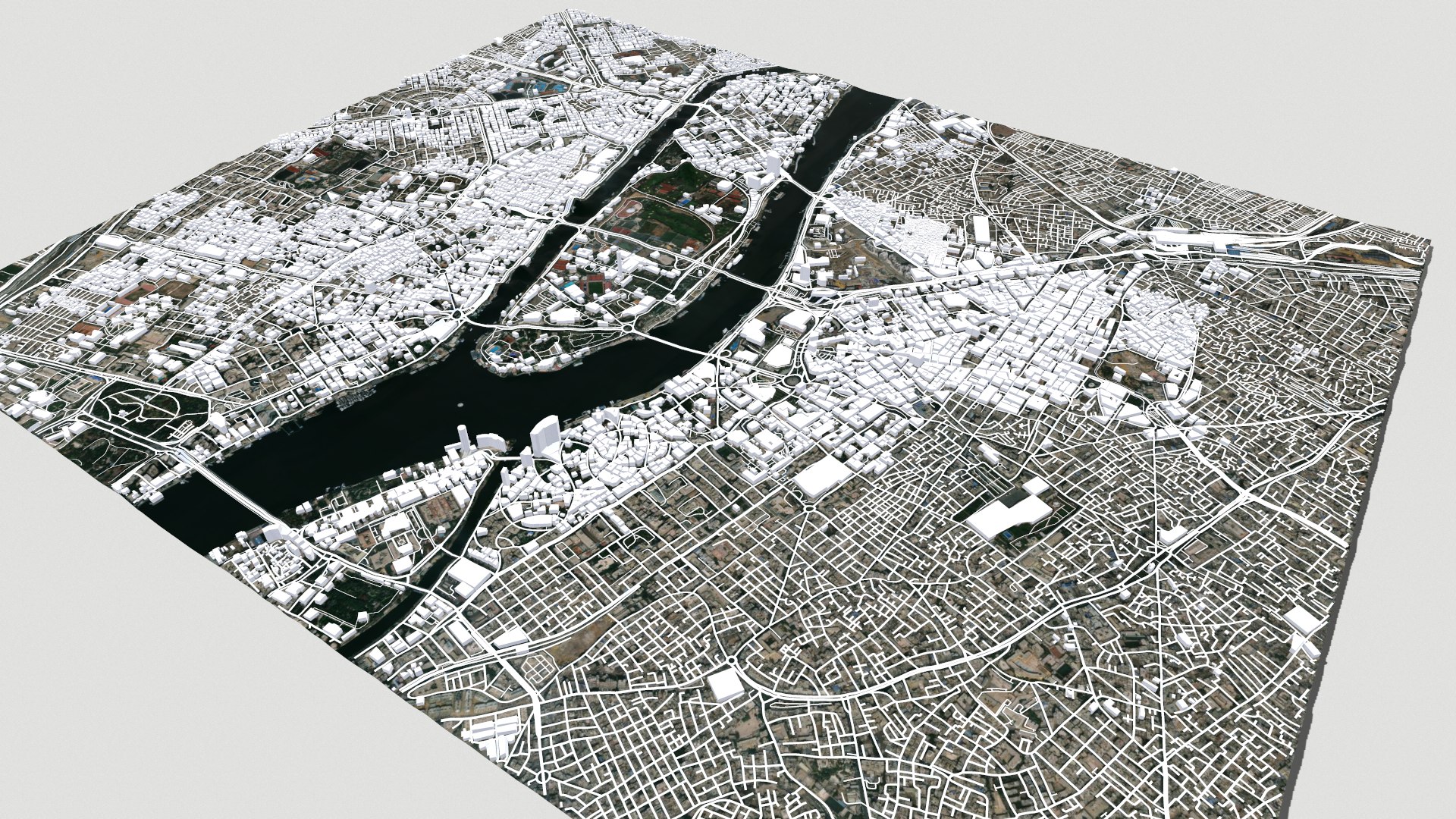 Cityscape Cairo Egypt Fragment City 3D Model - TurboSquid 2113739