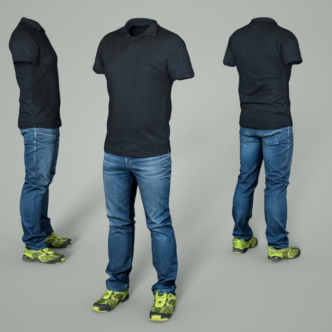 Male Clothing Outfit 3D Model - TurboSquid 1329866