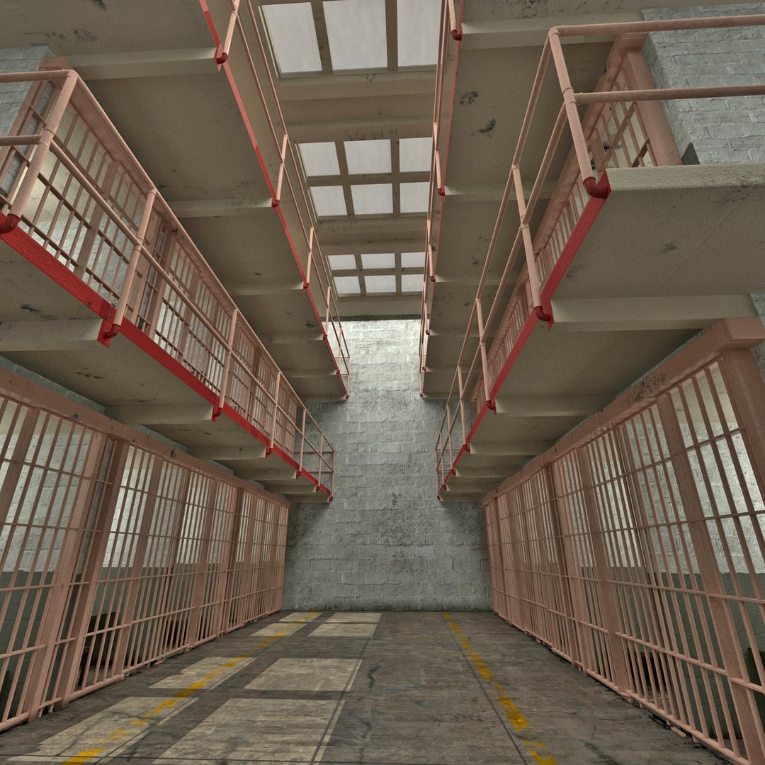 3d Prison Cells Alcatraz Scene Model