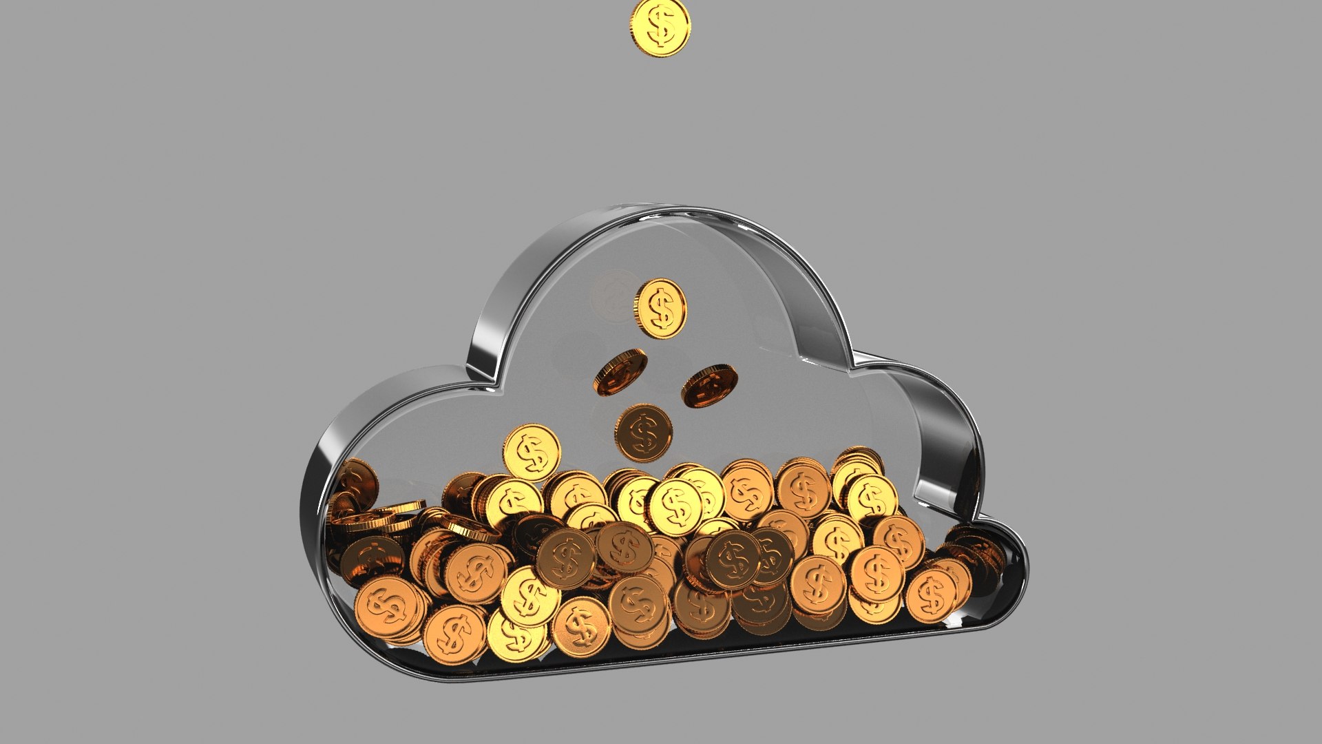 3D Coin Bank Cloud - TurboSquid 1941236