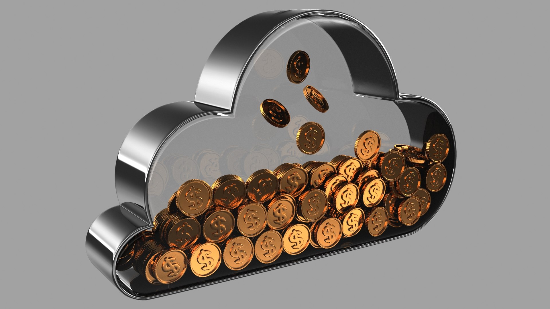 3D Coin Bank Cloud - TurboSquid 1941236