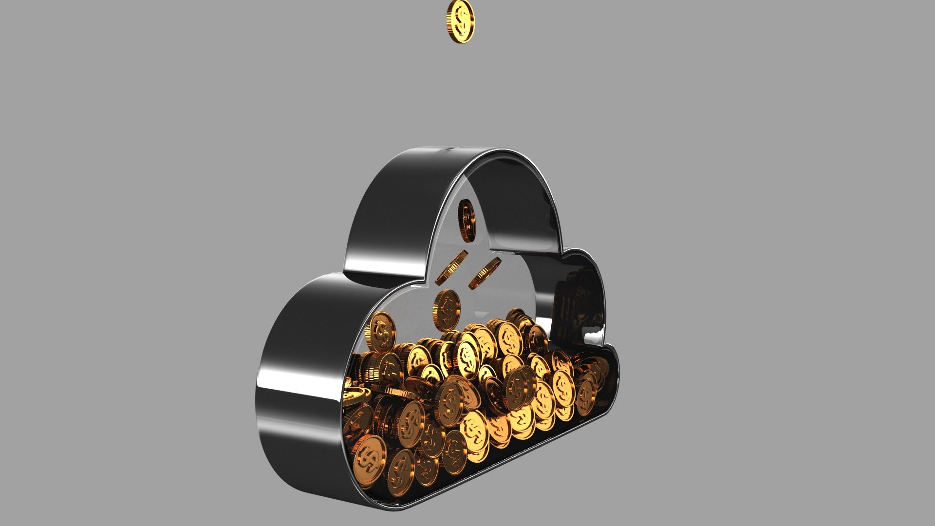 3D Coin Bank Cloud - TurboSquid 1941236