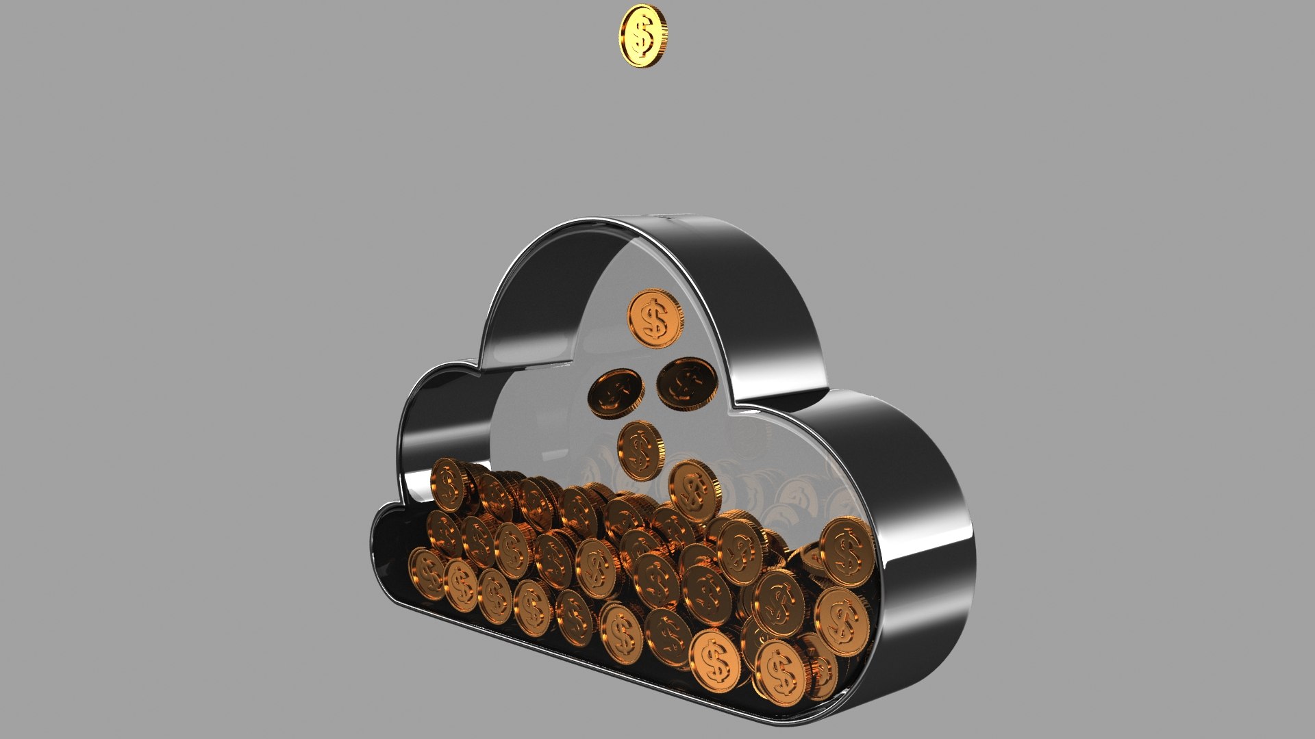 3D Coin Bank Cloud - TurboSquid 1941236