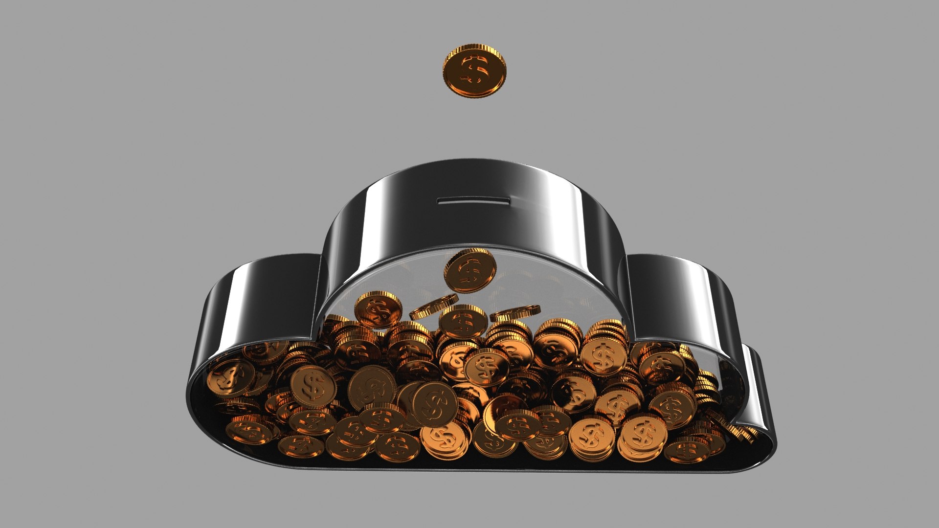 3D Coin Bank Cloud - TurboSquid 1941236
