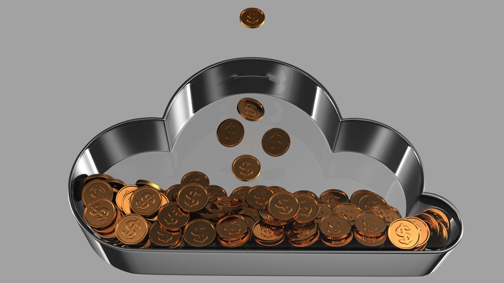 3D Coin Bank Cloud - TurboSquid 1941236