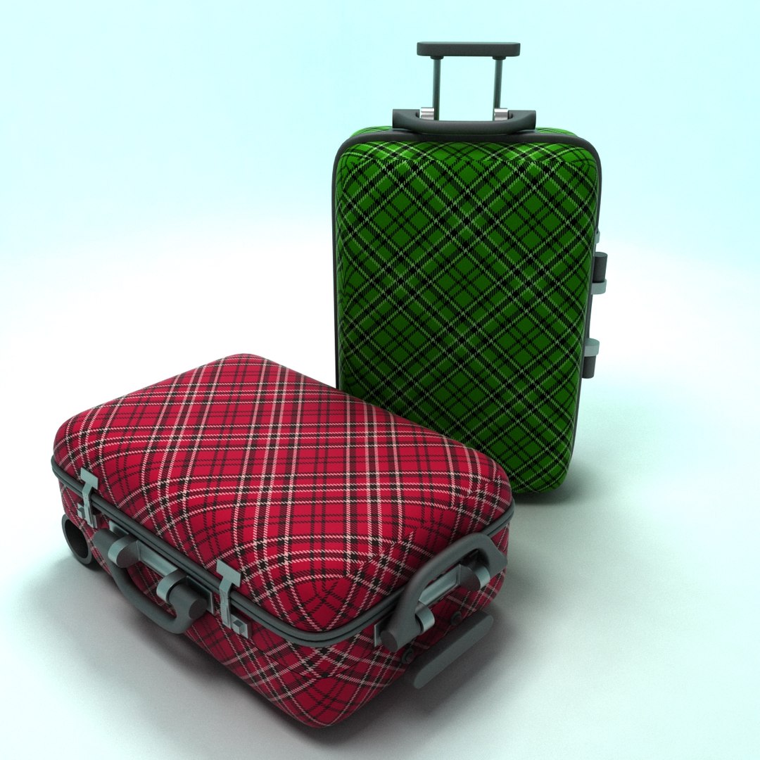 3d travel suitcase model