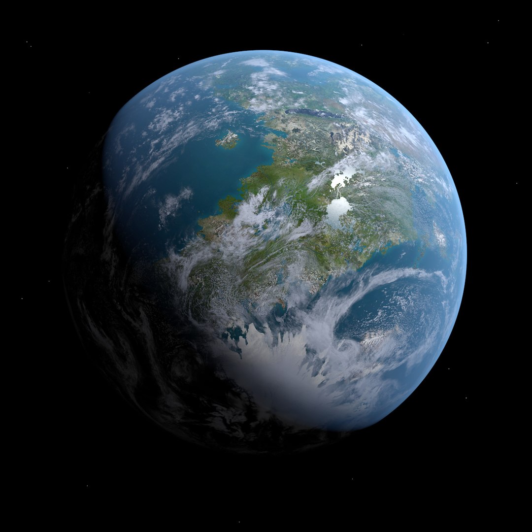 3D Model Fictional Alien Earth-like Planet 8k - TurboSquid 1855746